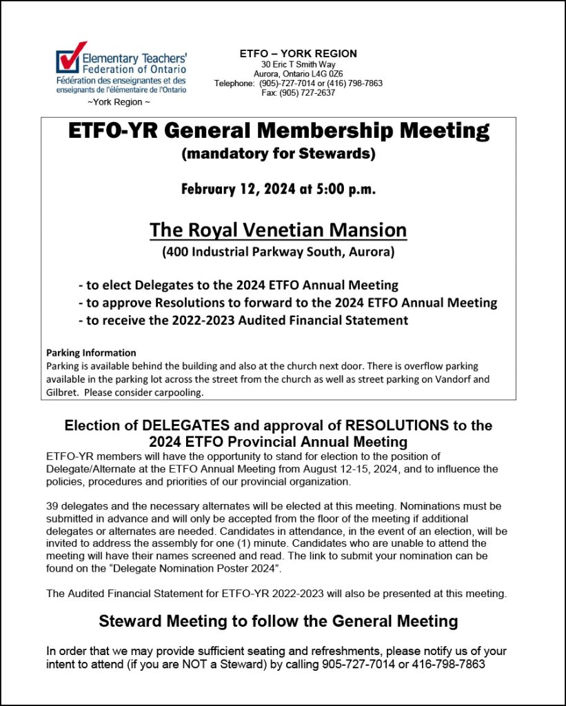 ETFO York Region – ETFO York Region Website